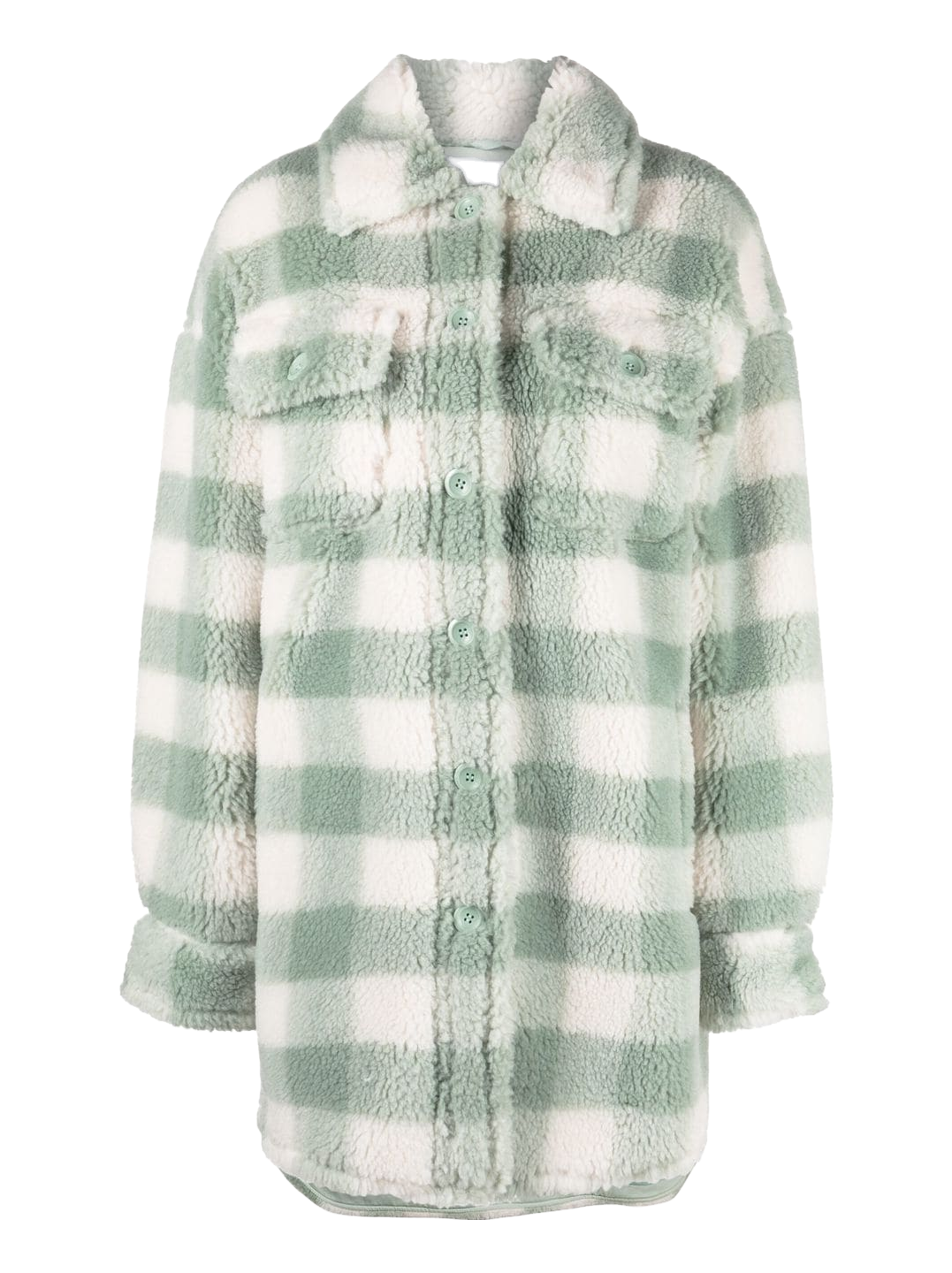 STAND STUDIO STAND STUDIO Checked Faux Shearling Coat