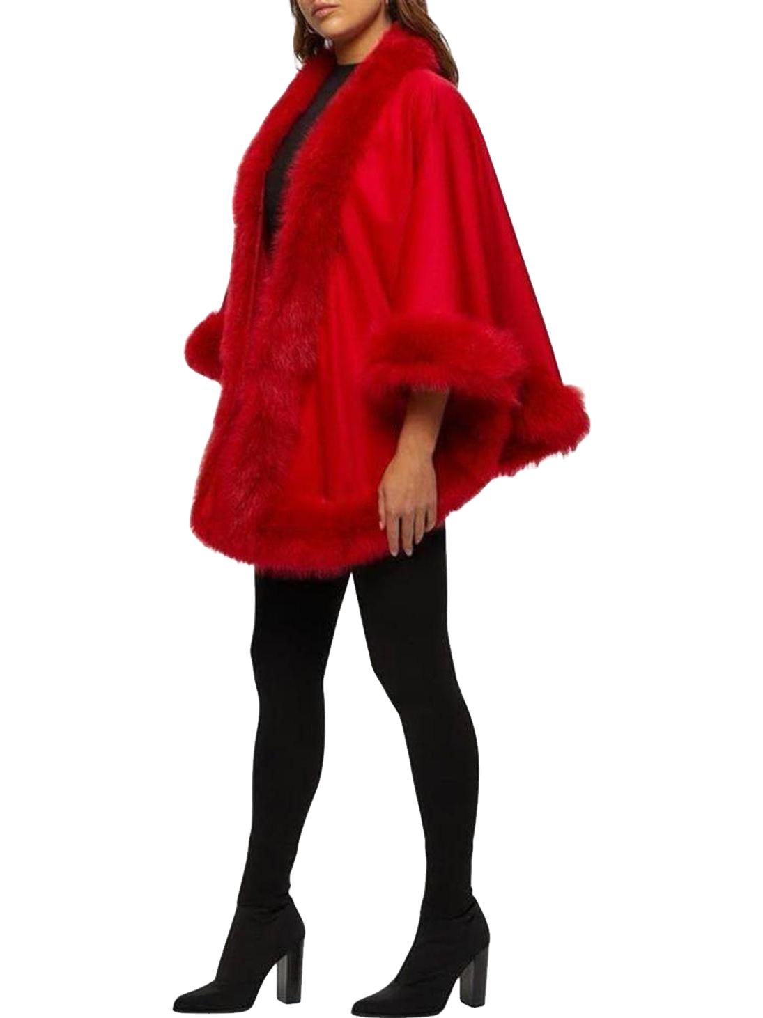 GORSKI Gorski Cashmere Capelet with Shearling Trim
