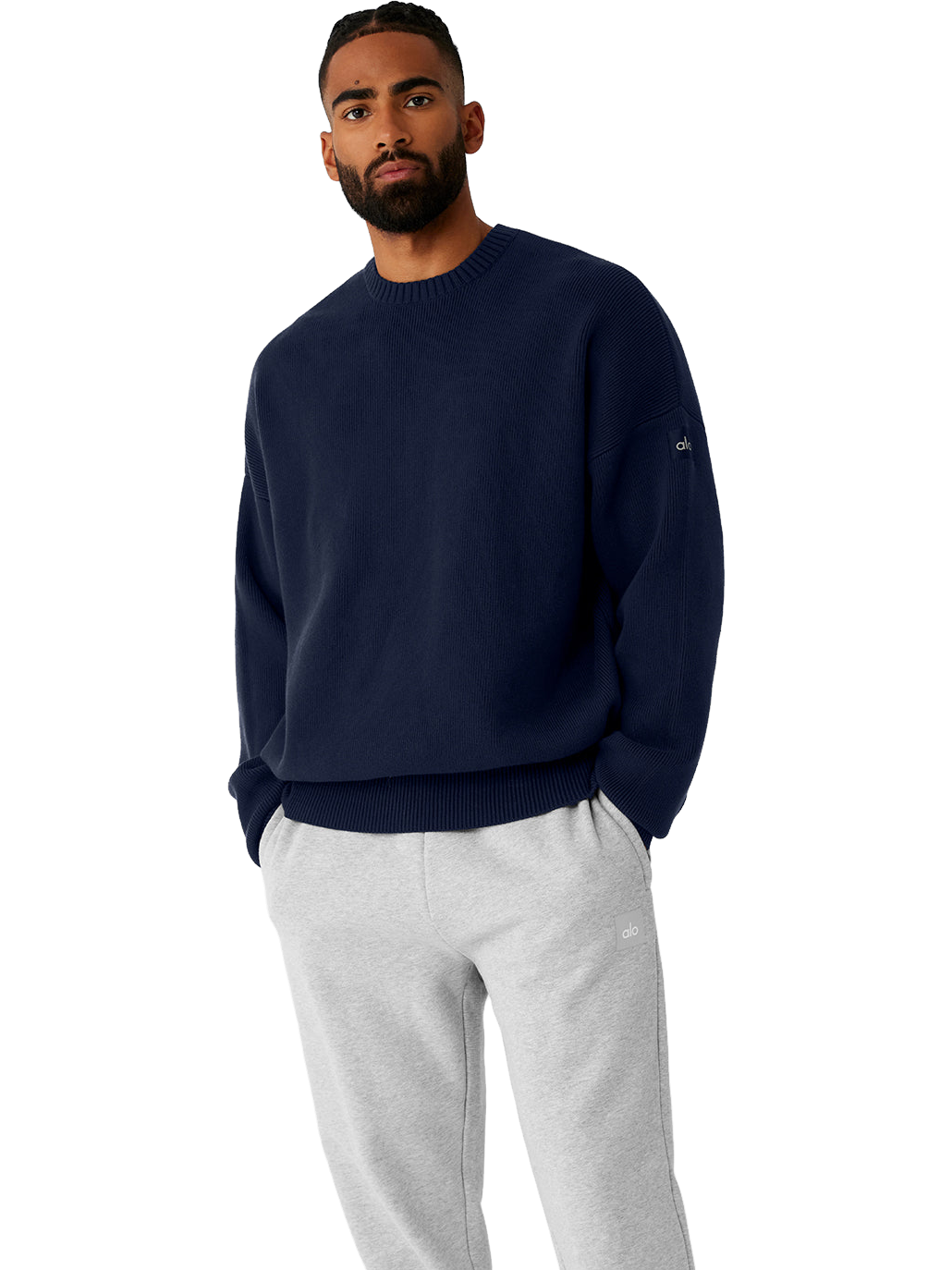 alo crew neck pullover bluestone xsサイズ Alo Yoga Accolade Crew Neck Pullover, Bluestone, X-Large : Buy