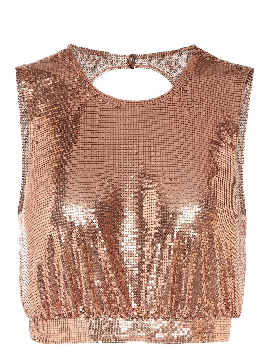 PACO RABANNE Rabanne Metallic Mesh Top