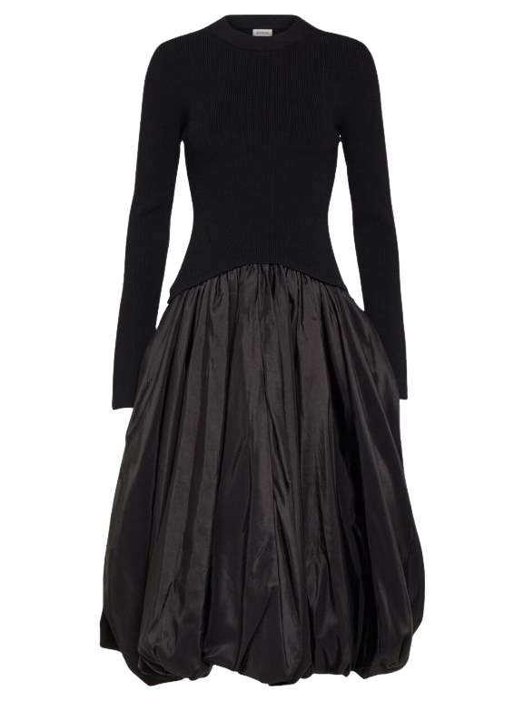 SIMKHAI Kenlie Taffeta-Trimmed Midi Dress