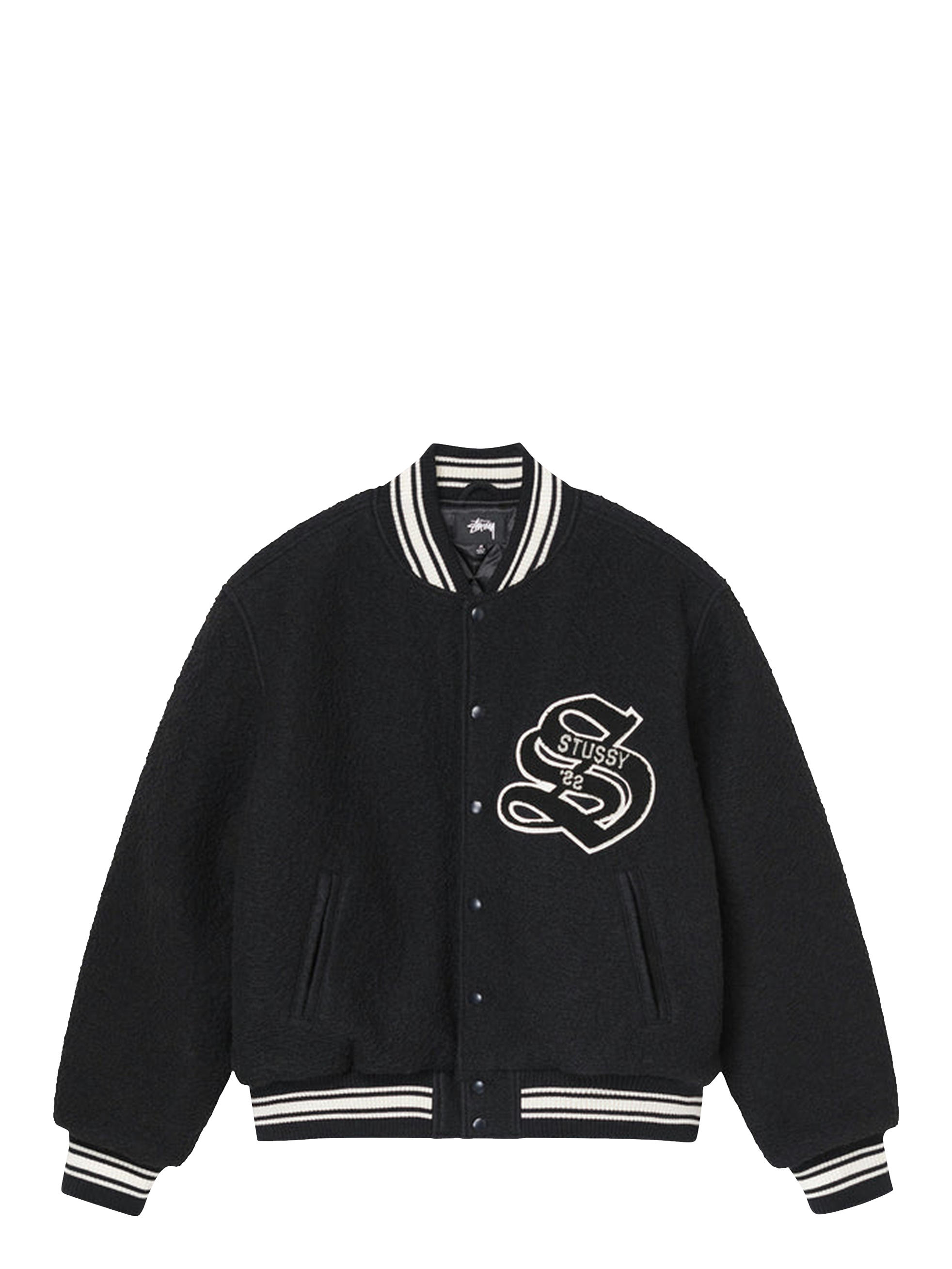 Lサイズ　STUSSY SS LINK VARSITY JACKET StüSsy Ss-Link Varsity Jacket - Black | Editorialist