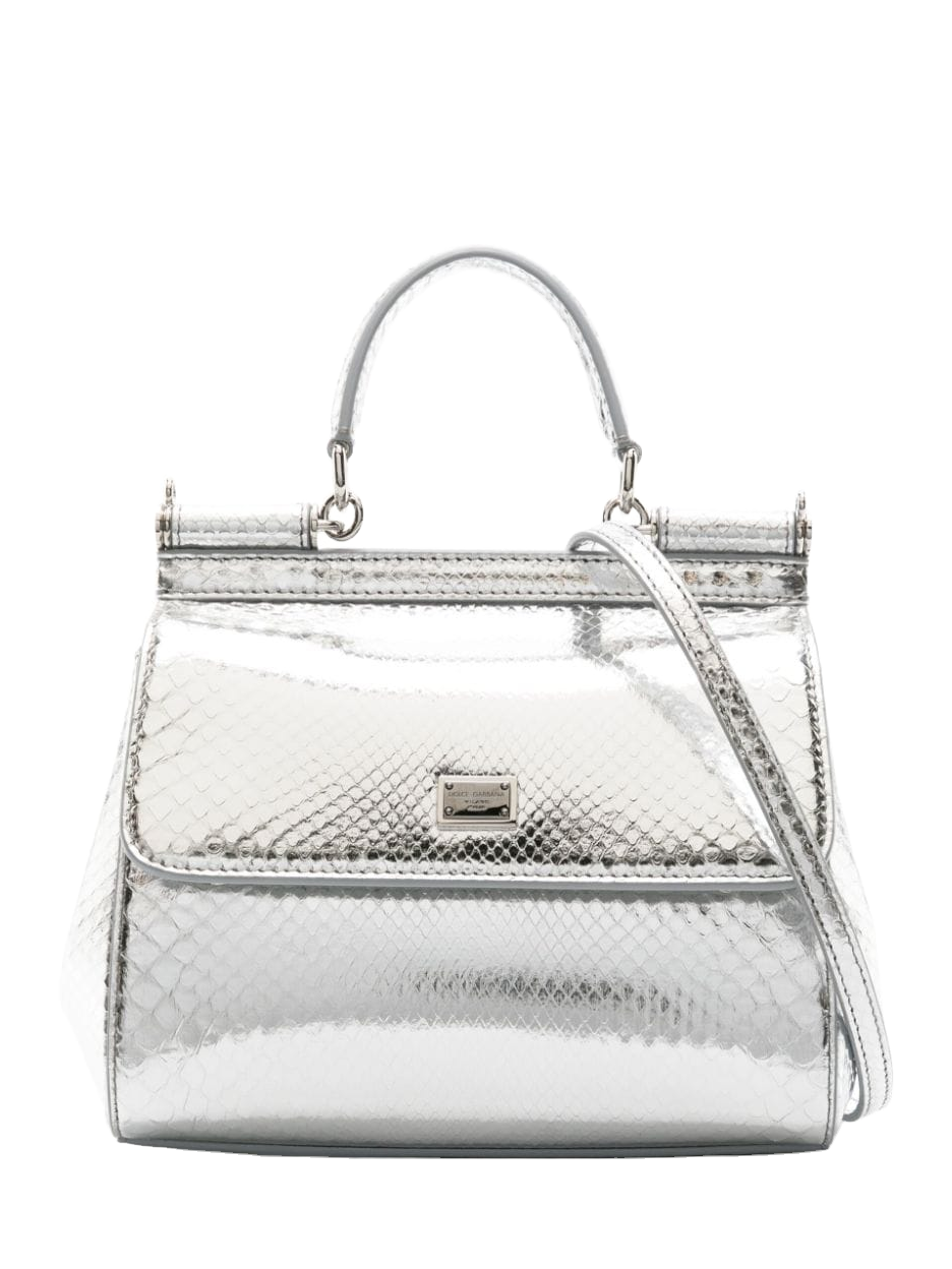 DOLCE & GABBANA Dolce & Gabbana Sicily Metallic Tote Bag