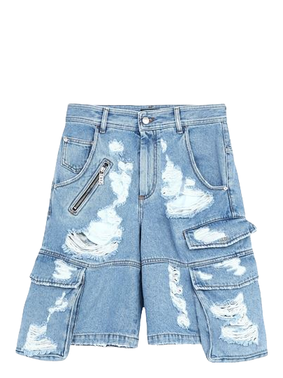 GCDS Denim Cargo Shorts