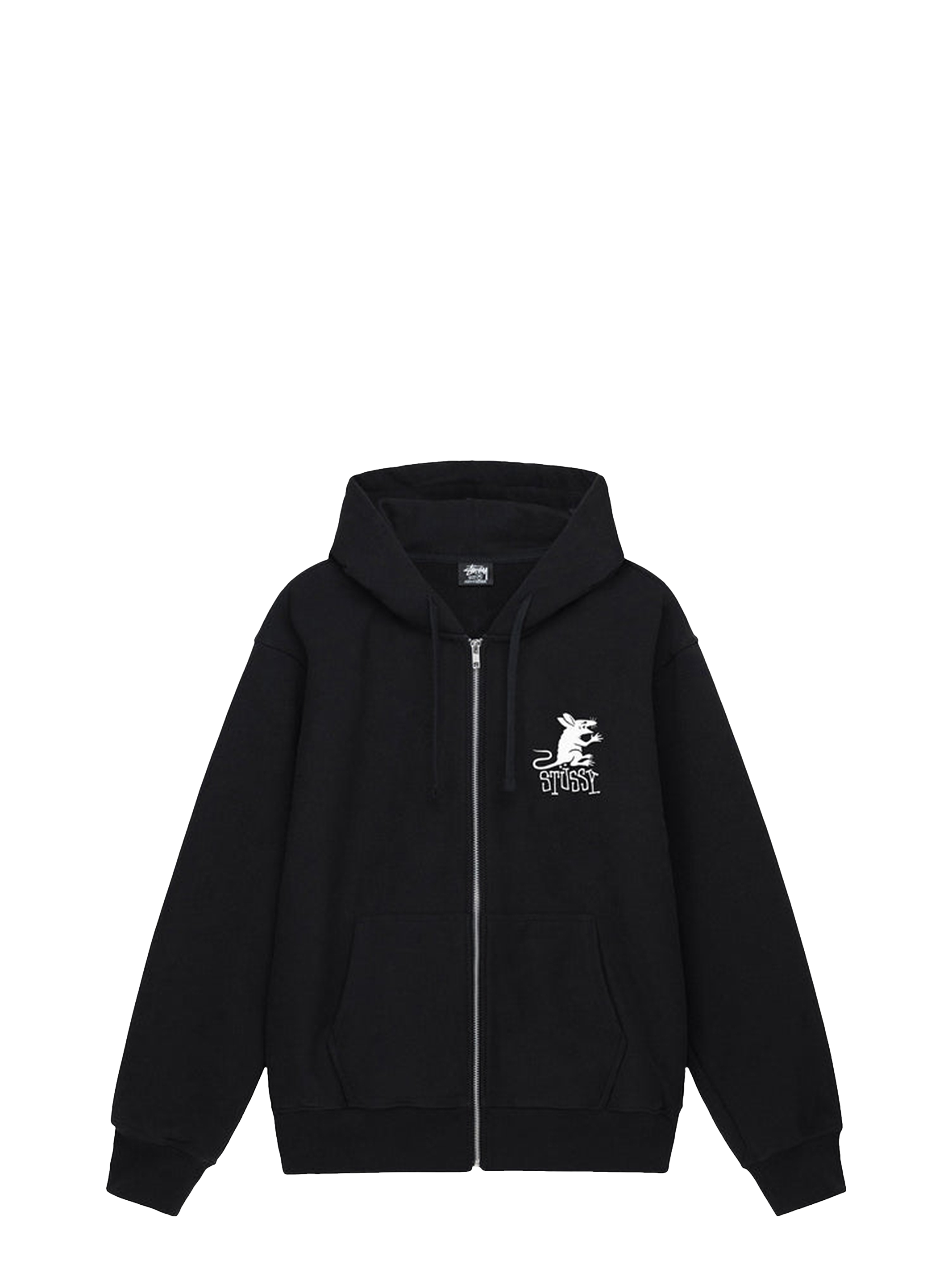 StüSsy Block Sport Zip Hoodie - Black | Editorialist