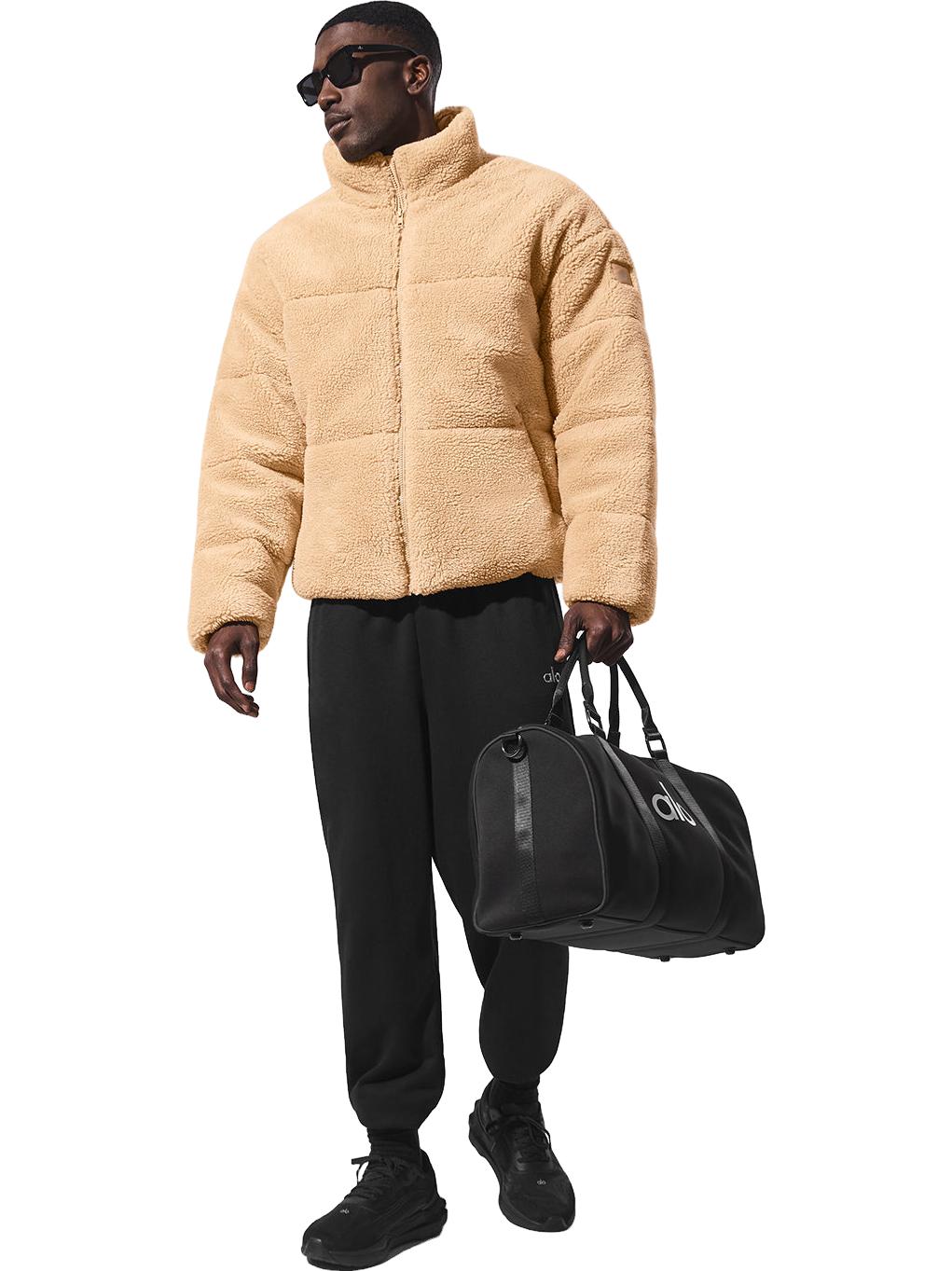 Alo Yoga Sherpa Stage Puffer Jacket - Camel | Editorialist