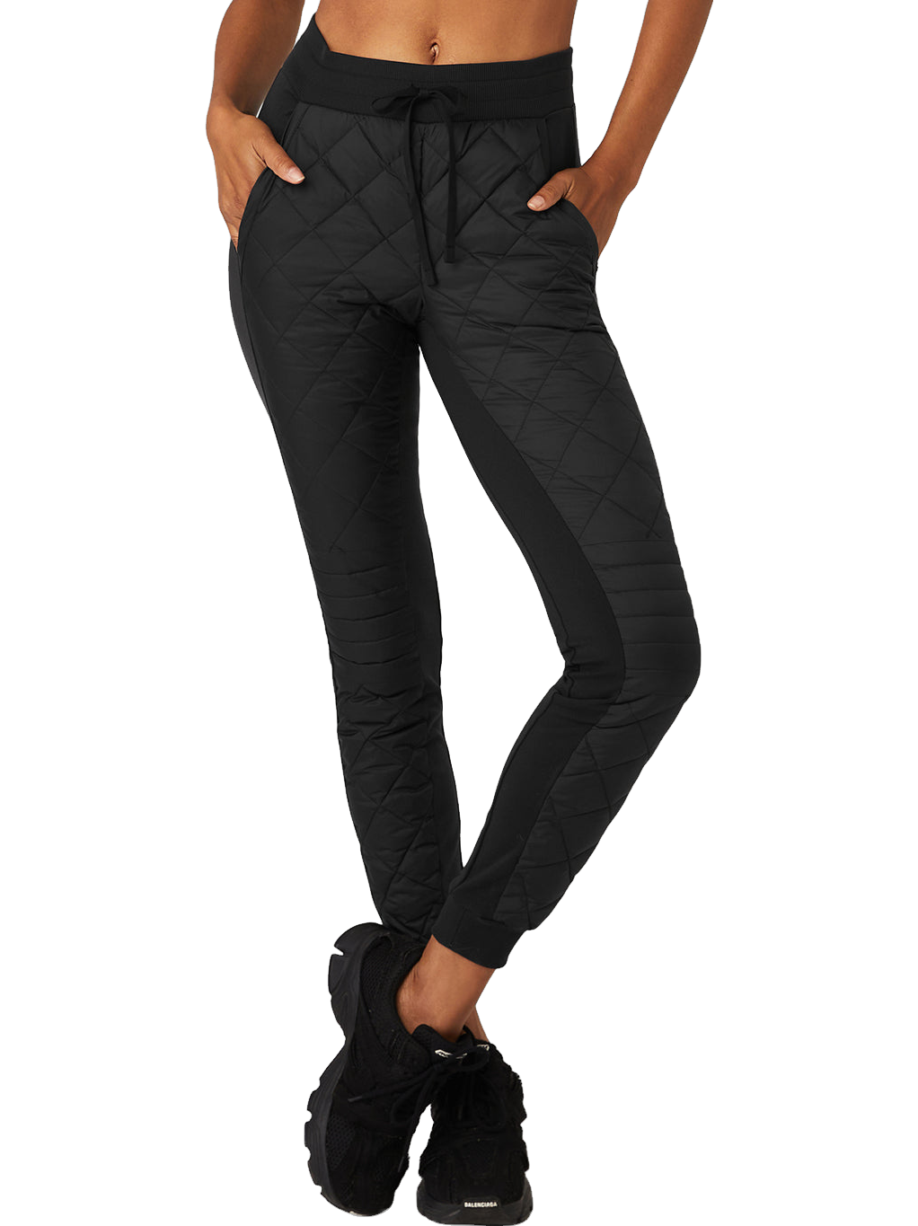 Alo Yoga Airbrush Winter Warm High-Waist Moto Puffer Pants - Black Alo Yoga Airbrush Winter Warm High-Waist Moto Puffer Pants - Black
