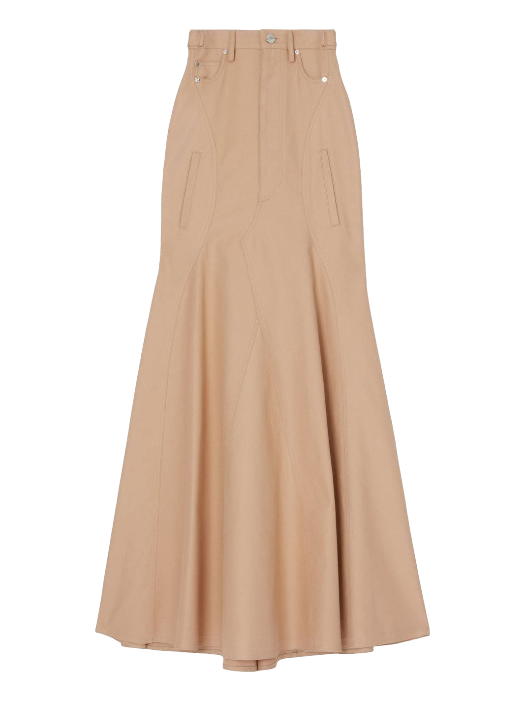 BURBERRY Burberry Gabardine Cotton Full Skirt
