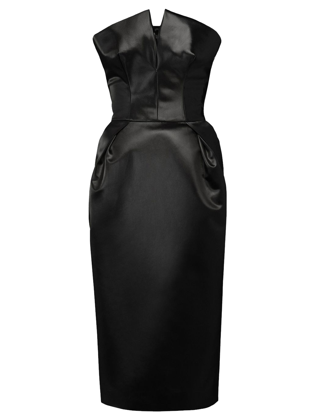 MAISON MARGIELA Maison Margiela Cintzed Satin Midi Dress
