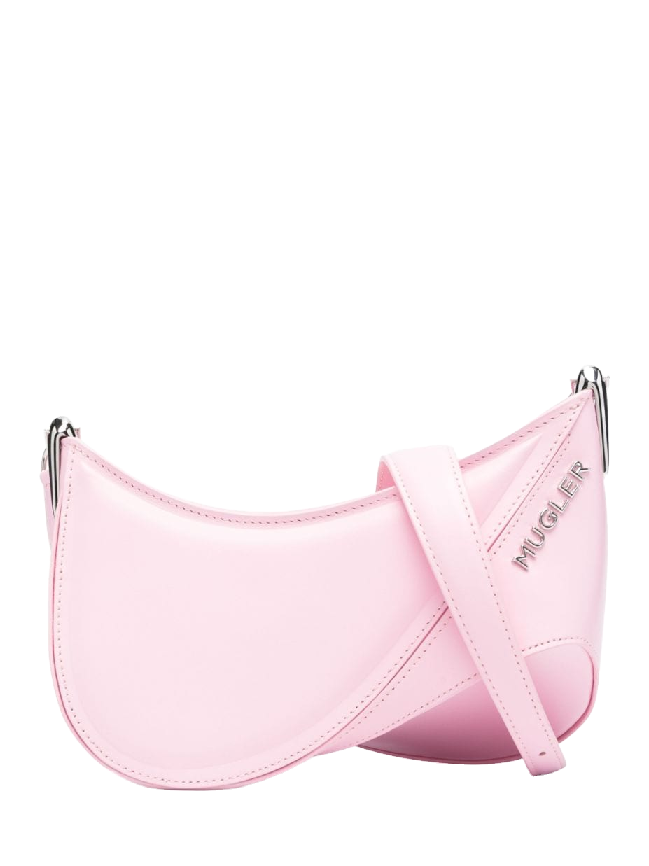 MUGLER Small Spiral Curve Embossed Crossbody Bag