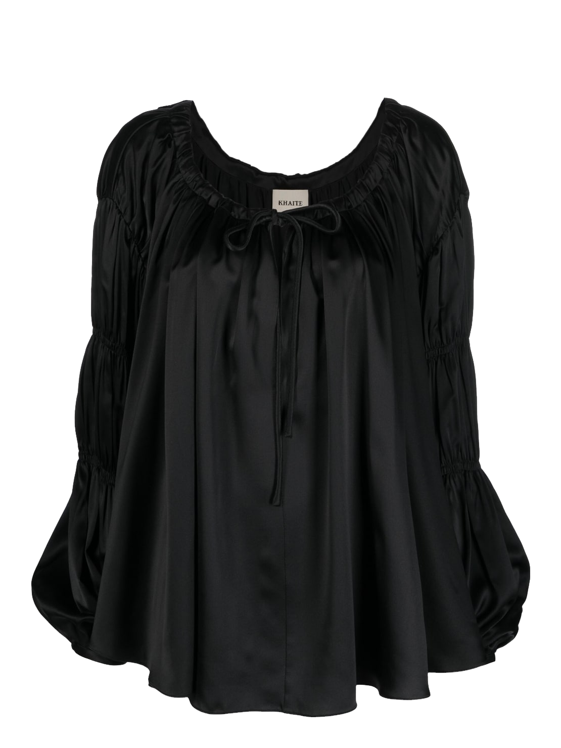 KHAITE KHAITE Lenny Scoop-Neck Silk Blouse