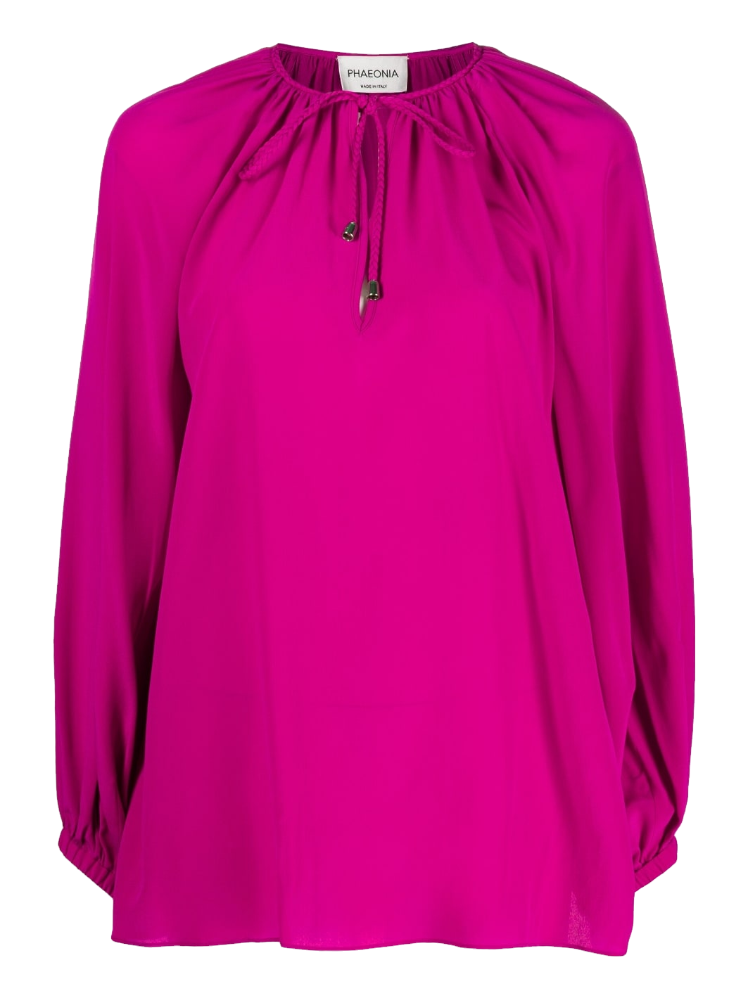 PHAEONIA Phaeonia Self-Tie Silk Blouse
