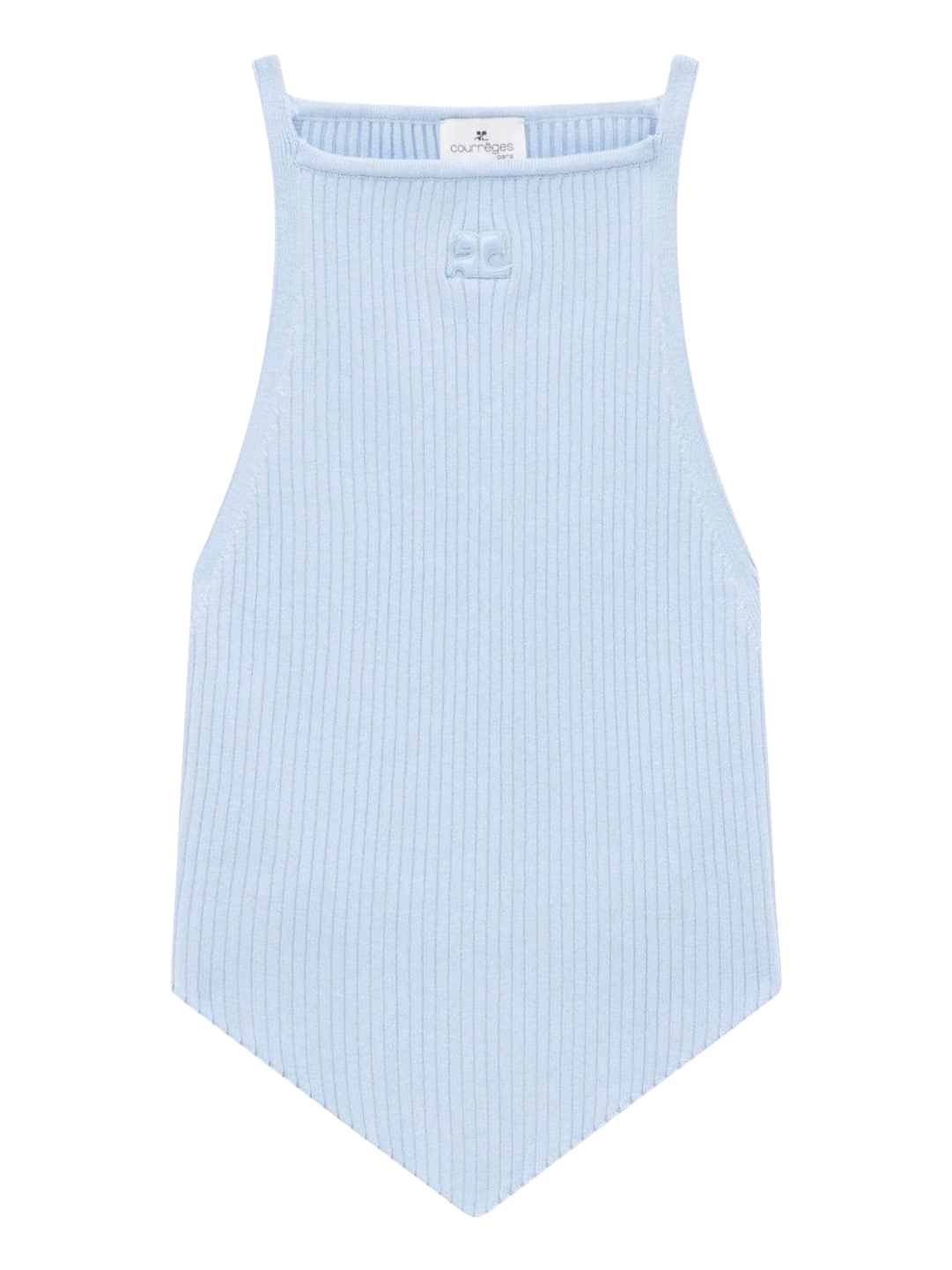 COURREGES Courrèges Pointy Rib-Knit Tank Top