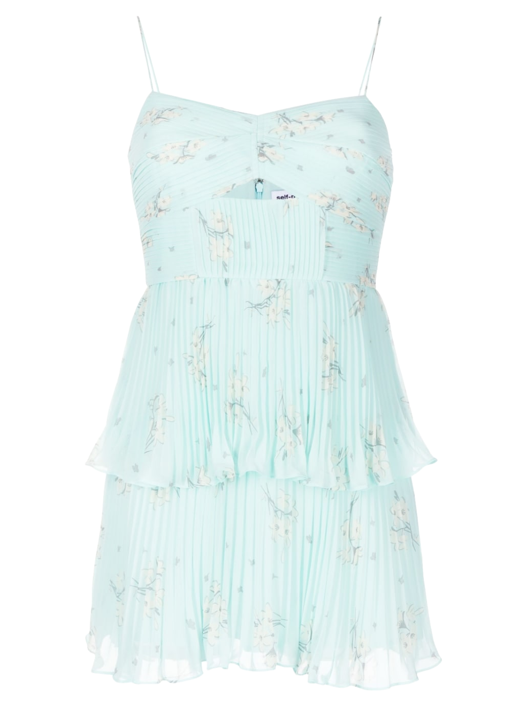SELF-PORTRAIT Self-Portrait Floral-Print Tiered Chiffon Minidress