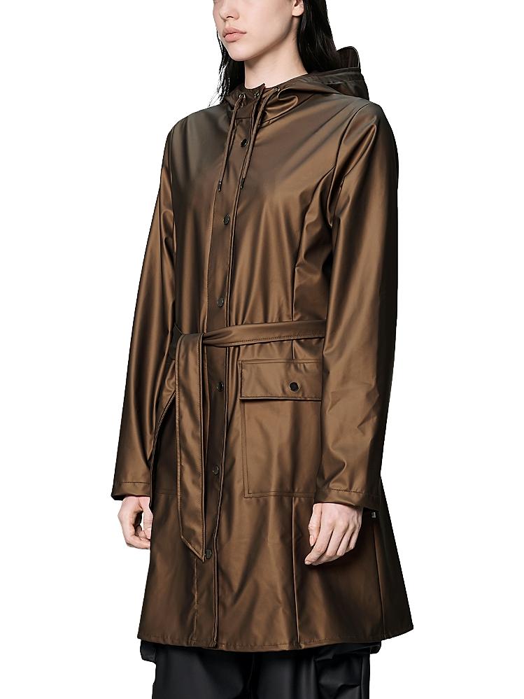 RAINS Curve Hooded Belted Waterproof Jacket