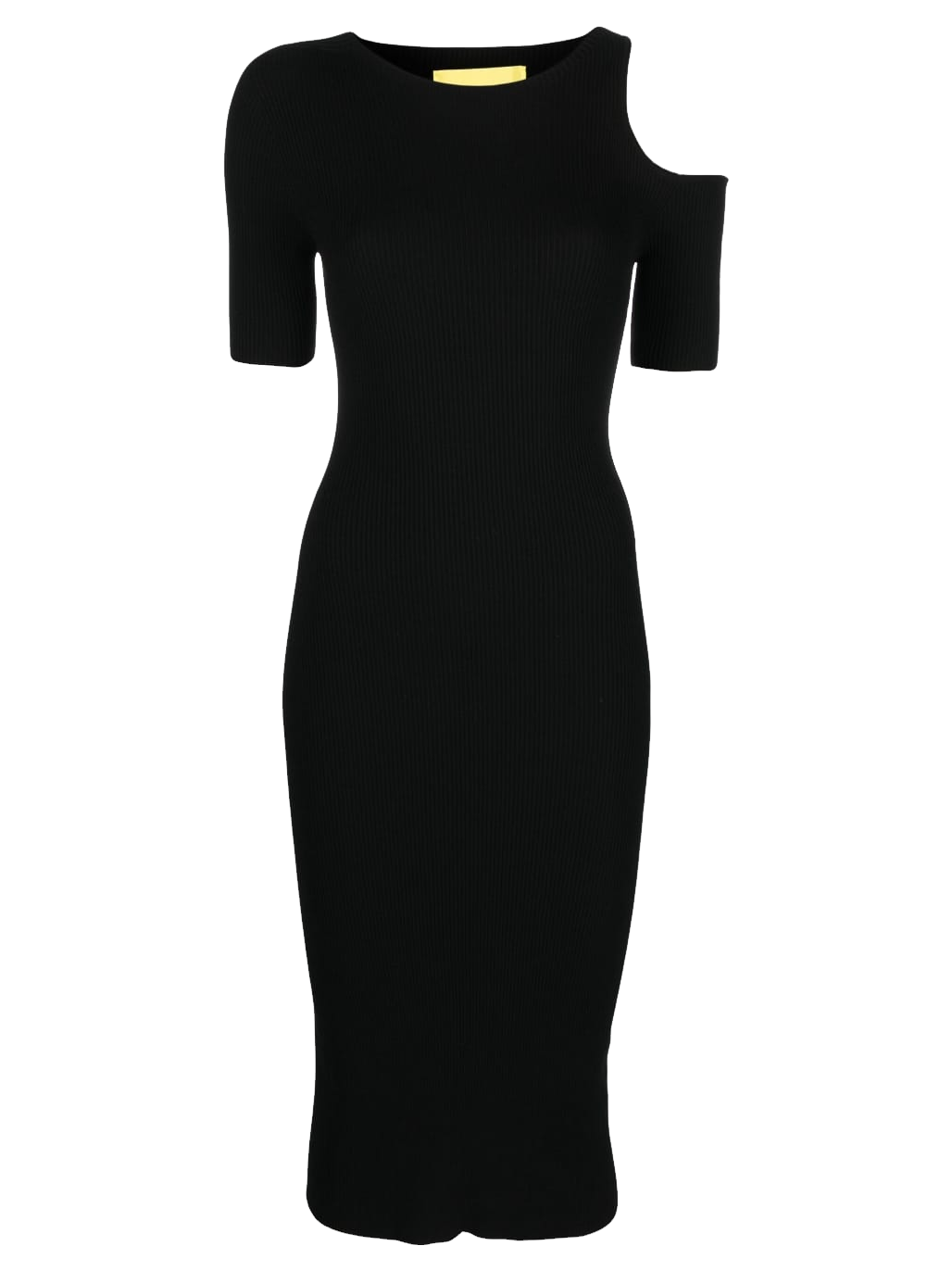 GIVENCHY Off-Shoulder Ribbed Knit Dress