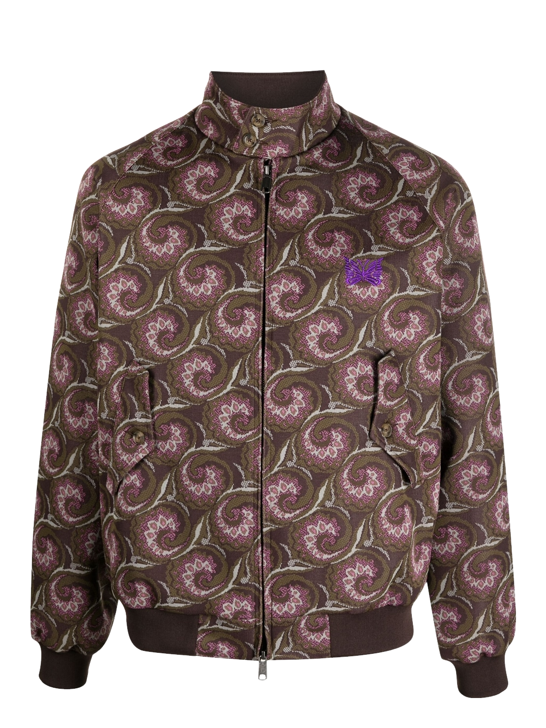 NEEDLES Needles Graphic-Pattern Funnel Neck Jacket