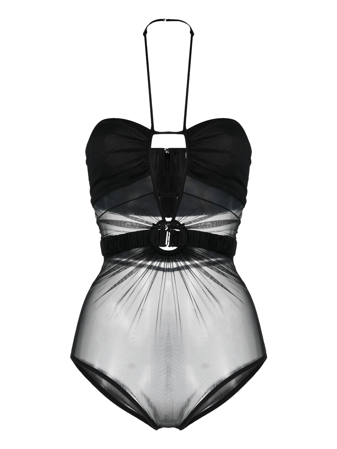 NENSI DOJAKA Nensi Dojaka Sheer-Panel Halterneck Bodysuit