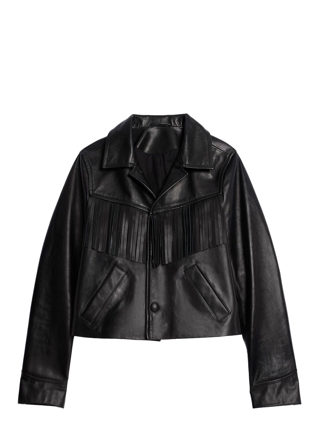AMI AMI Paris Tasselled Leather Jacket