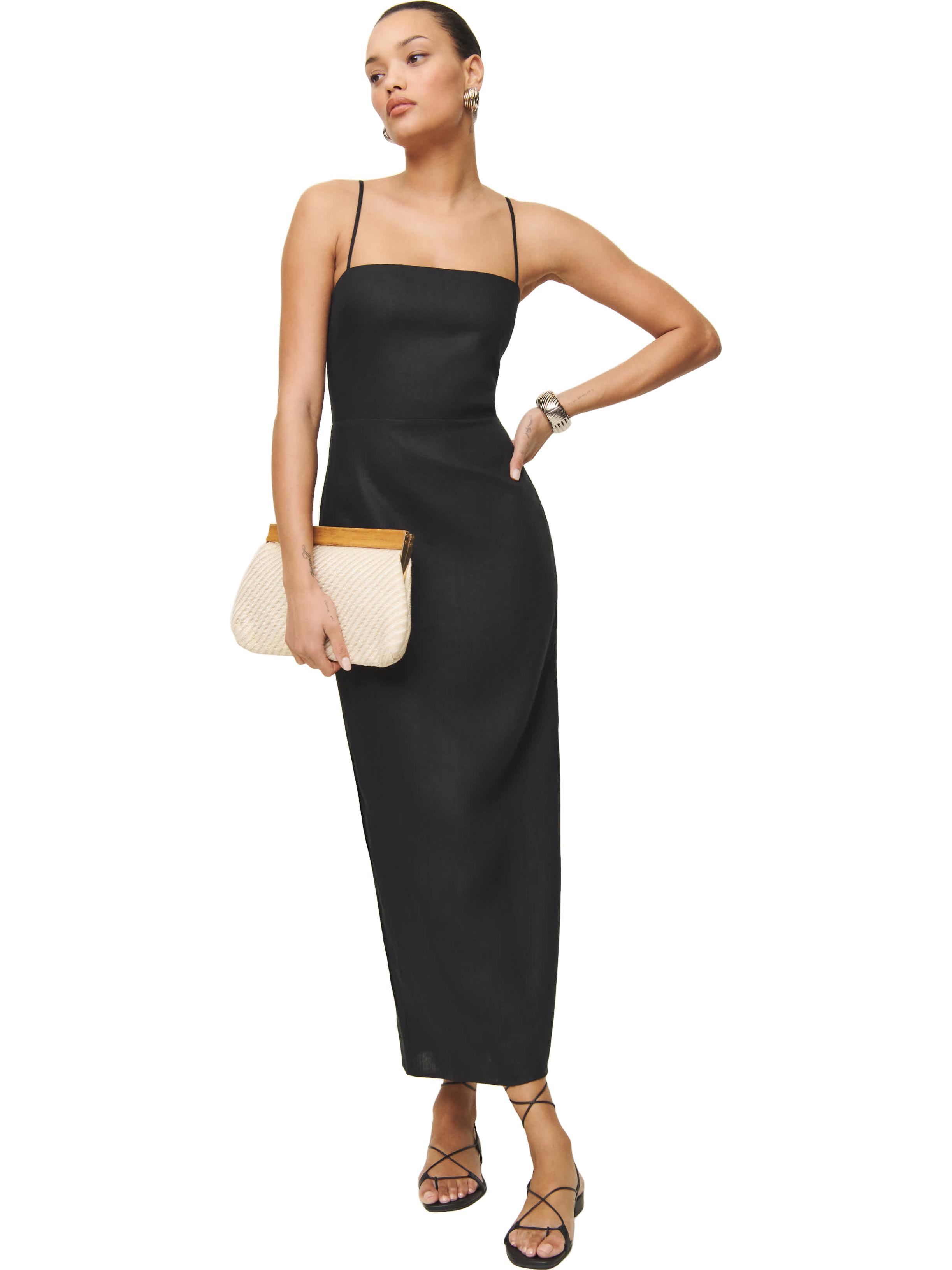 Reformation Frankie Linen Dress In Citrus - 50% Off | Editorialist