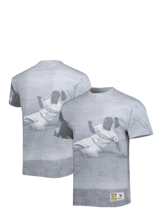 MITCHELL & NESS jackie robinson brooklyn dodgers cooperstown collection highlight player t-shirt