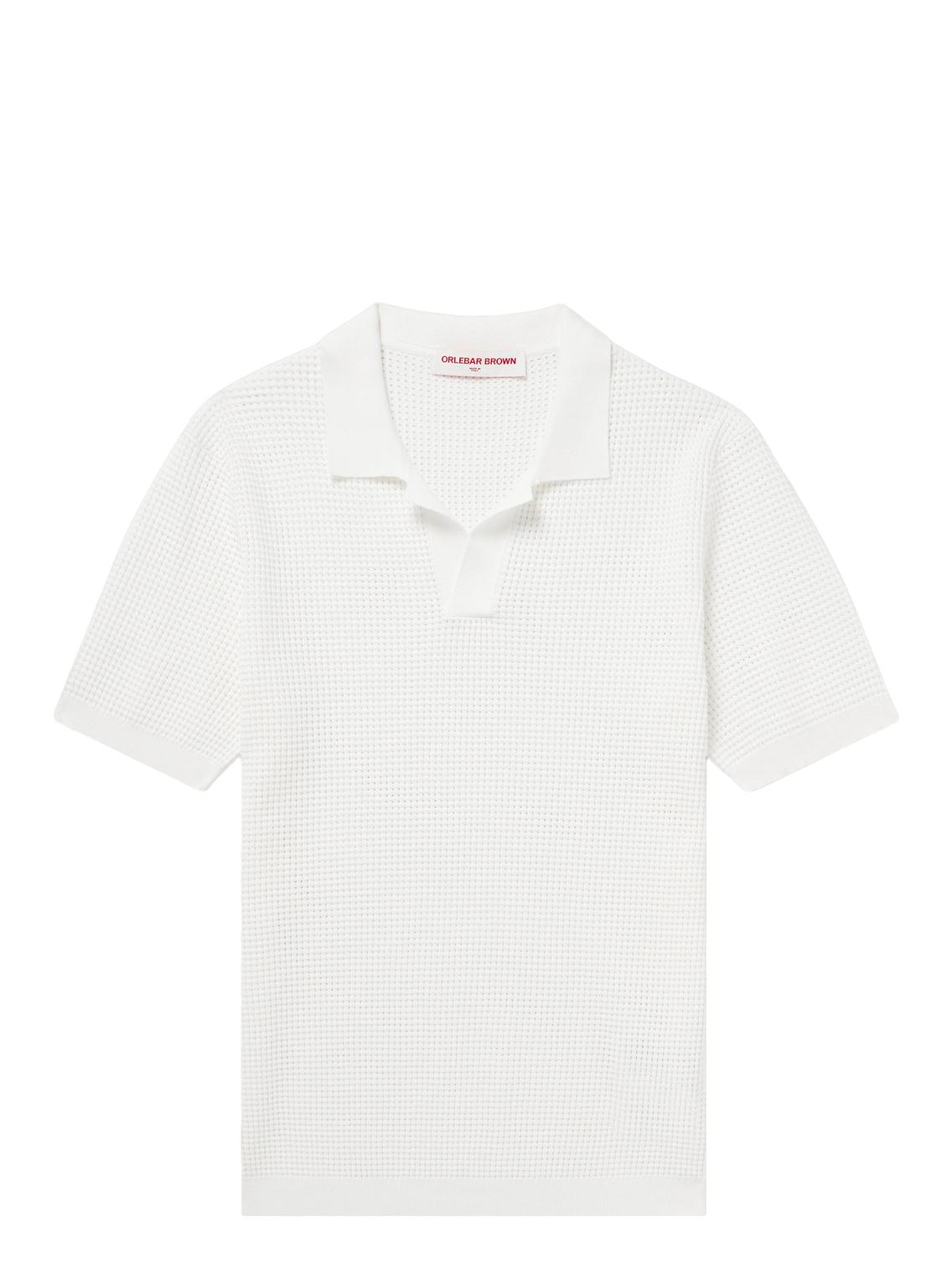 ORLEBAR BROWN Orlebar Brown - Roddy Slim-Fit Camp-Collar Pointelle-Knit Polo Shirt - Men - White - S