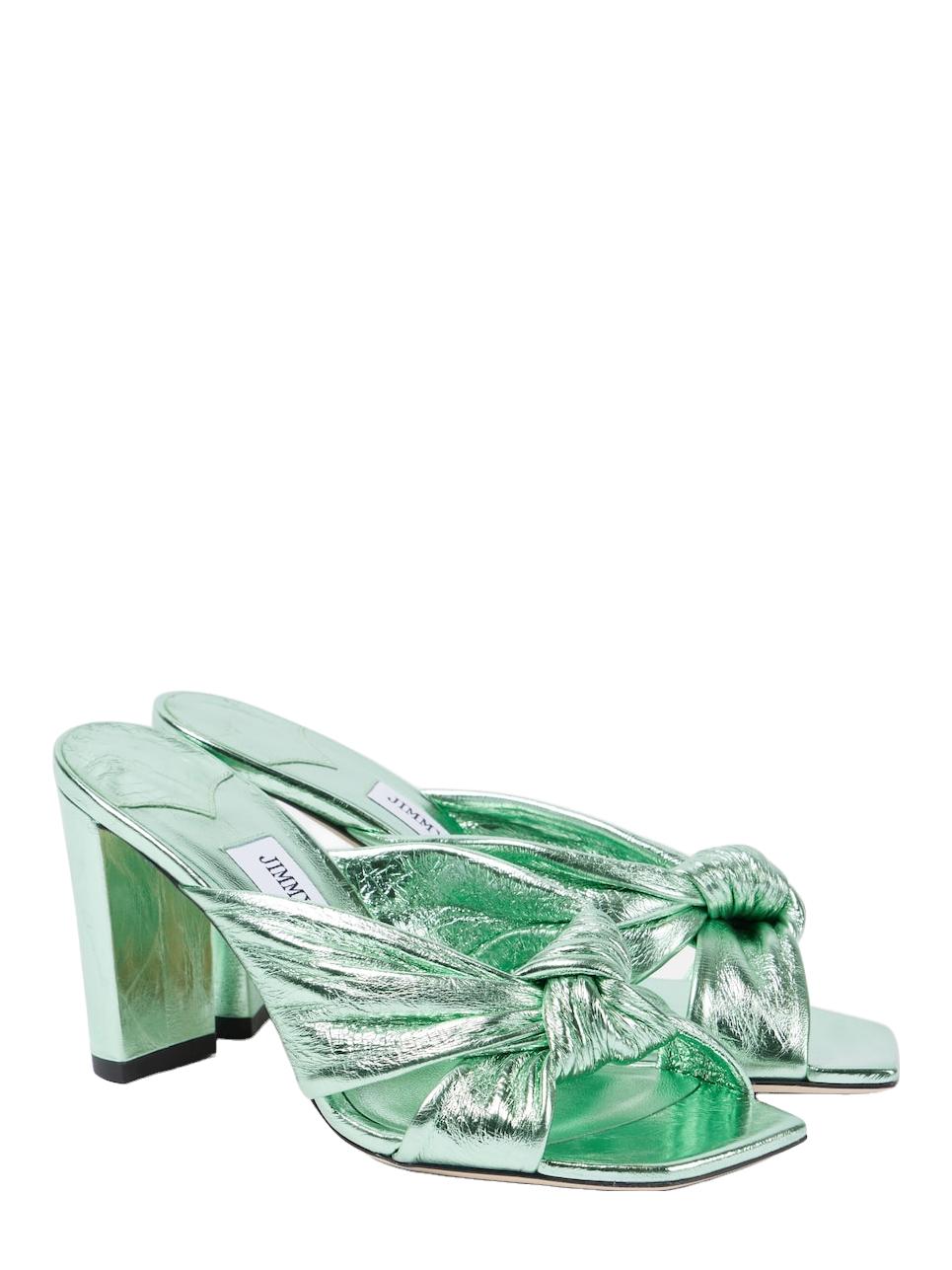 JIMMY CHOO avenue 85 metallic leather sandals