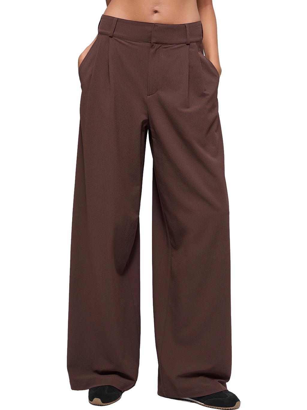 Alo Yoga High-Waist Dreamscape Trouser - Brownstone | Editorialist