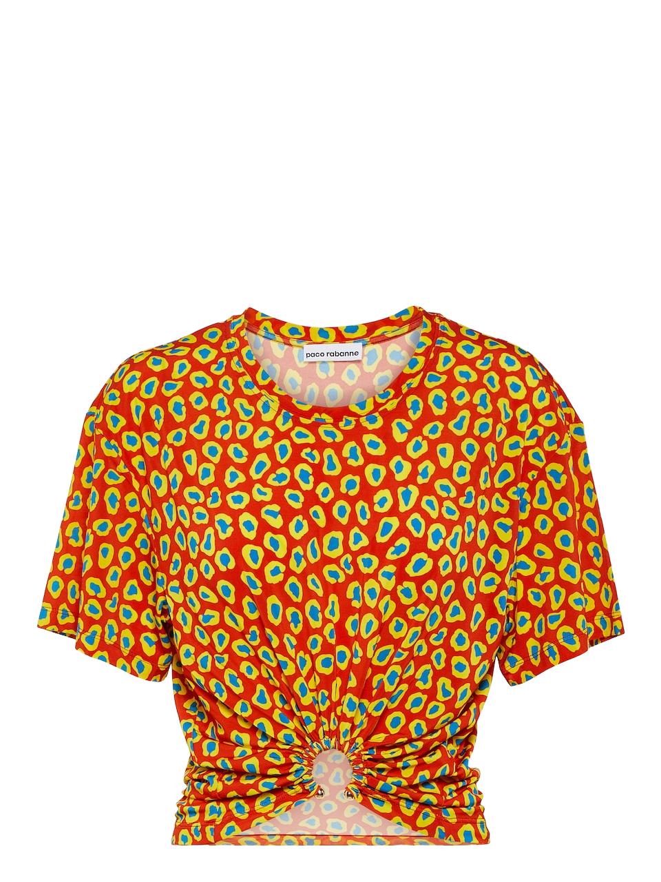 PACO RABANNE Rabanne Second Skin Leopard-Print Top