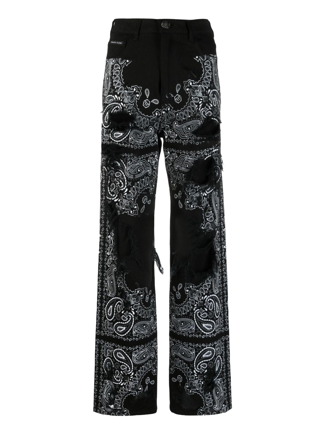 PHILIPP PLEIN Philipp Plein Ripped Paisley-Print Jeans