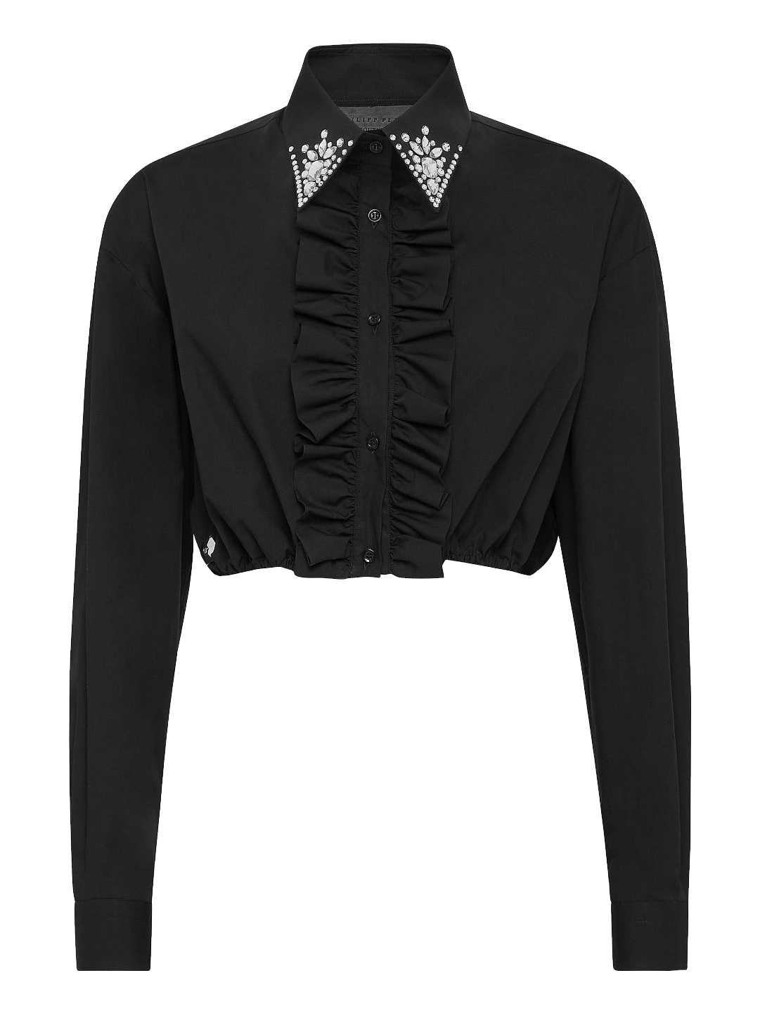 PHILIPP PLEIN Philipp Plein Ruffled Cropped Shirt