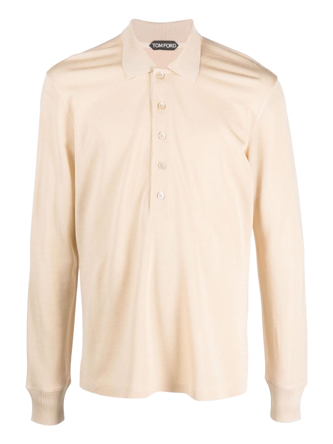 TOM FORD piqué long-sleeve polo shirt