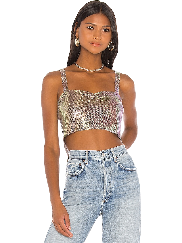 SUPERDOWN superdown Shana Chain Crop Top