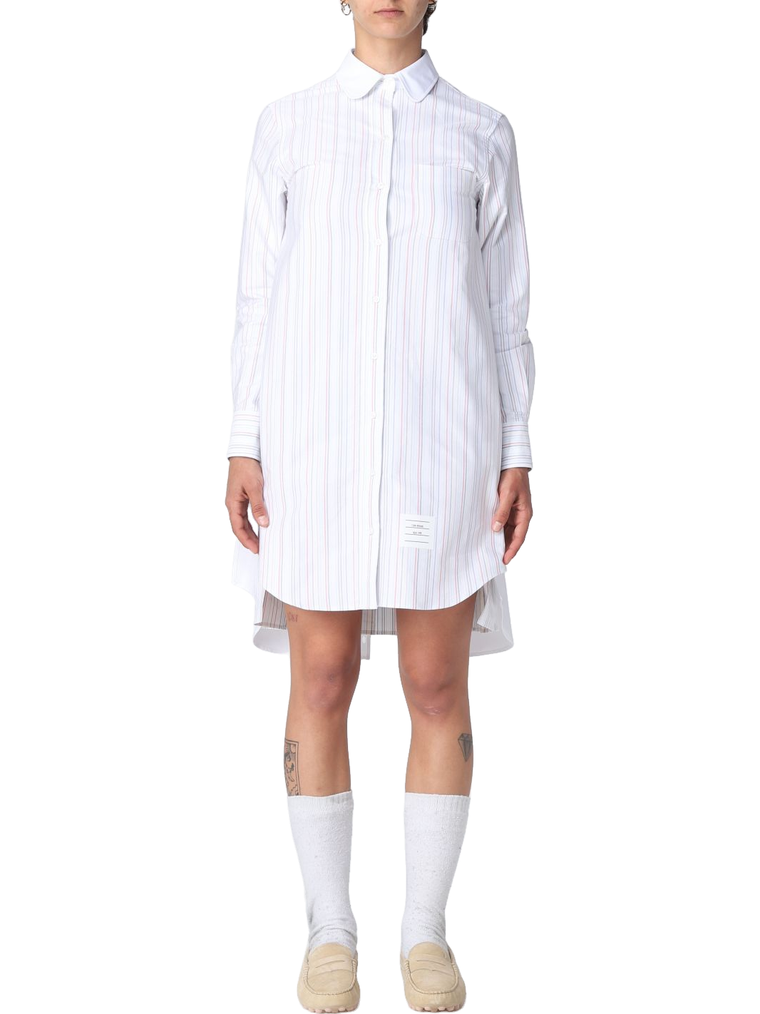 Thom Browne Sleeveless Polo-Collar Dress - Blue | Editorialist Thom Browne Sleeveless Polo-Collar Dress - Blue | Editorialist