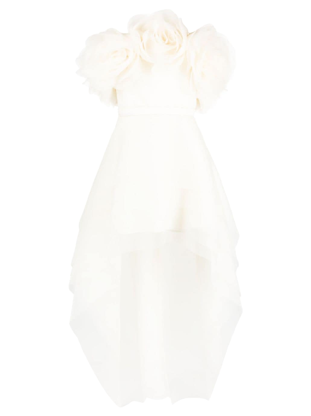 ANA RADU Ana Radu Floral-Appliqué Organza Layered Dress