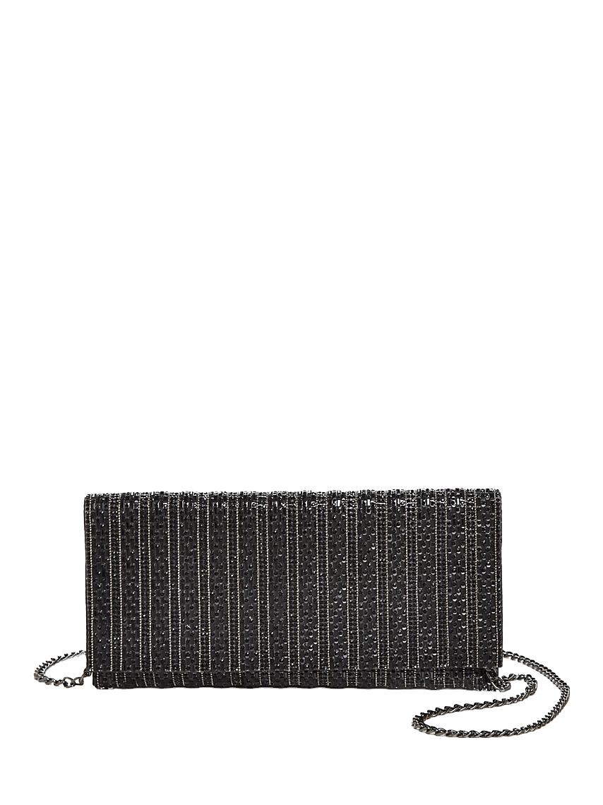 AQUA Aqua Megan Crystal Beaded Clutch