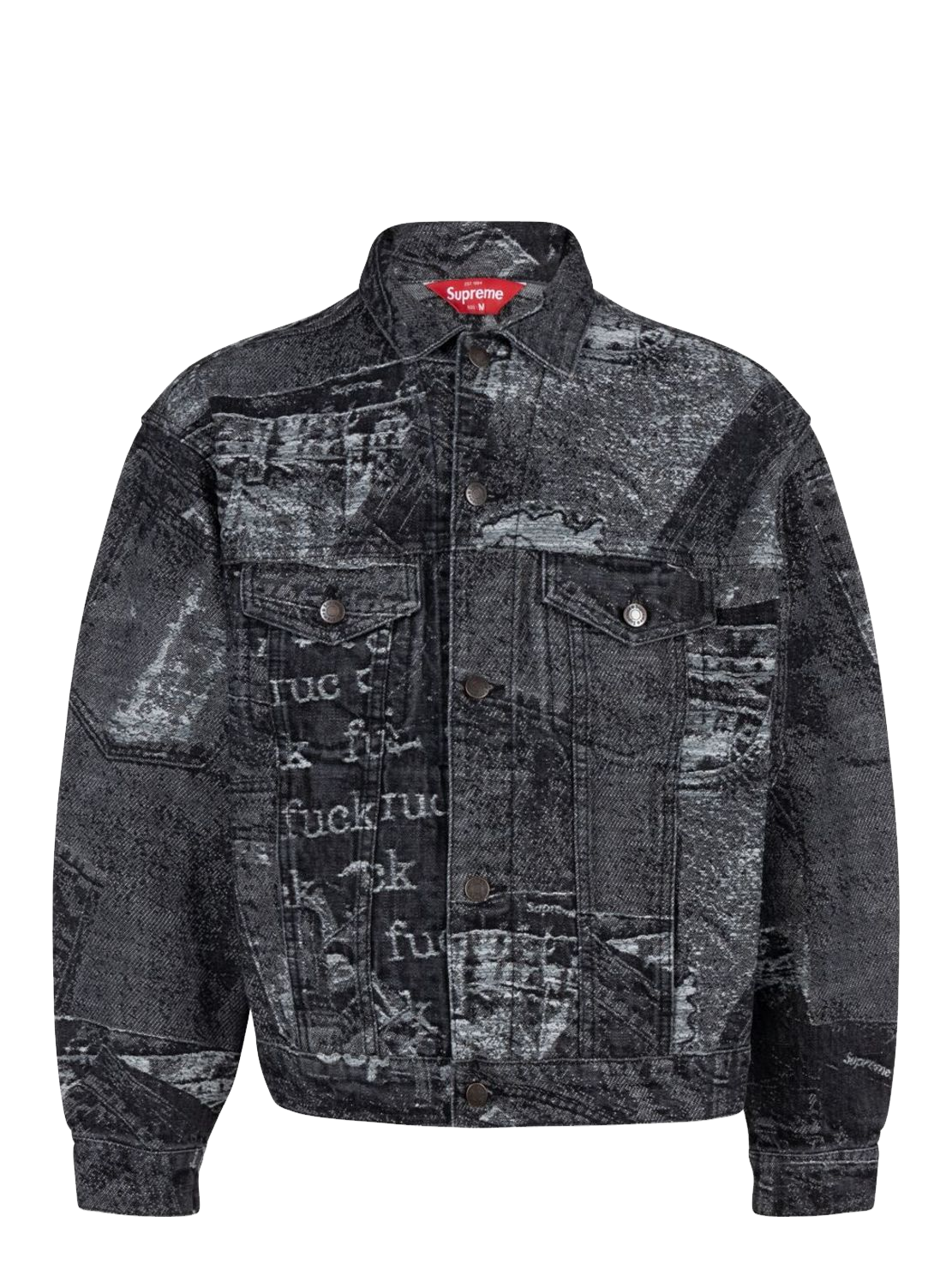 Supreme Archive Denim Trucker Jacket - Black | Editorialist