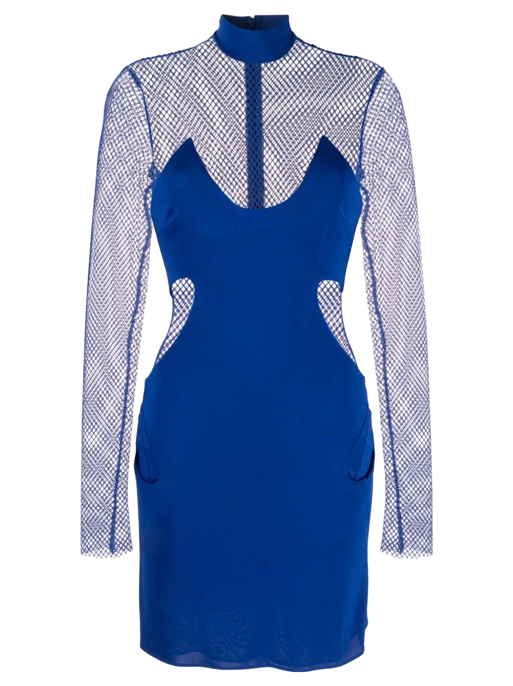 TOM FORD TOM FORD Crepe Mini Dress with Mesh Paneling