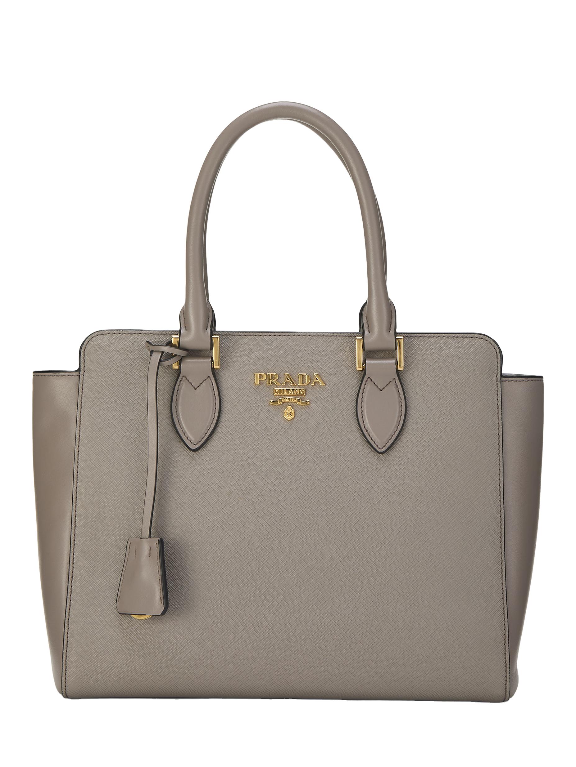 Prada Saffiano Convertible Handbag - Grey | Editorialist