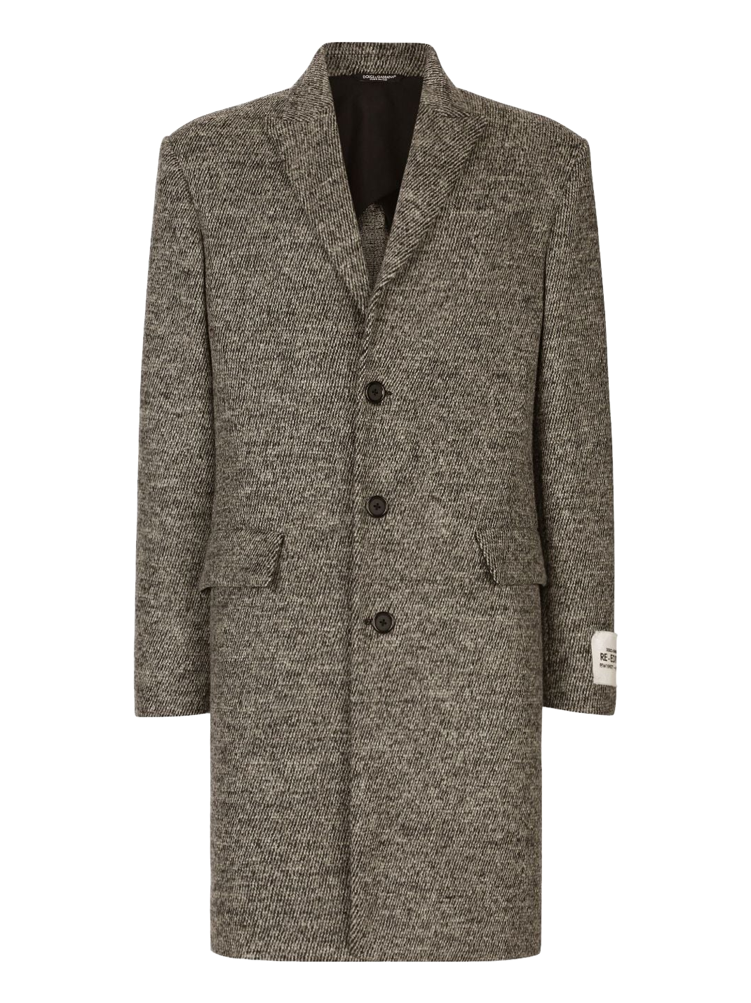 DOLCE & GABBANA Single-Breasted Melange Coat