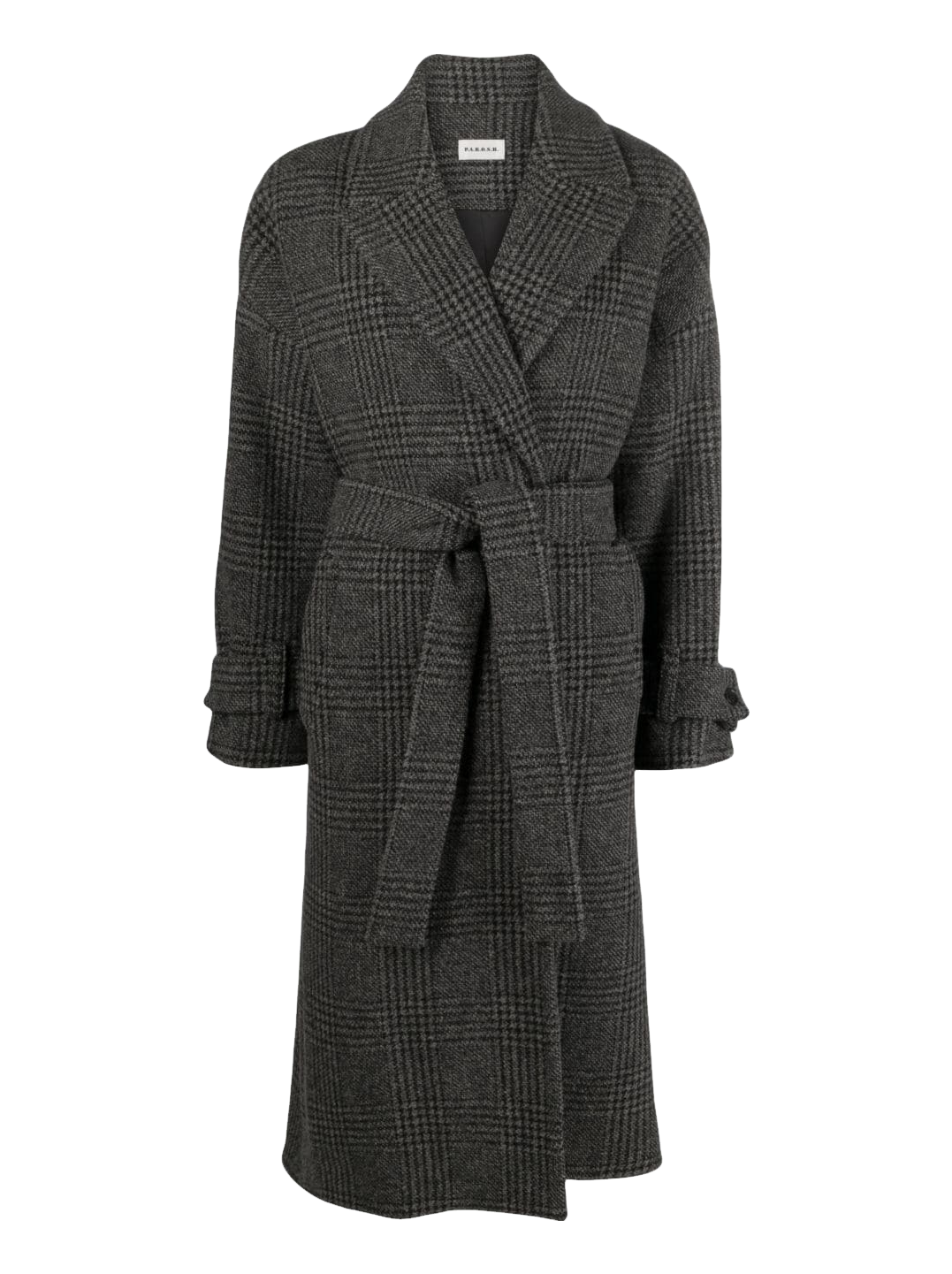 P.A.R.O.S.H P.A.R.O.S.H. Plaid Virgin Wool Trench Coat
