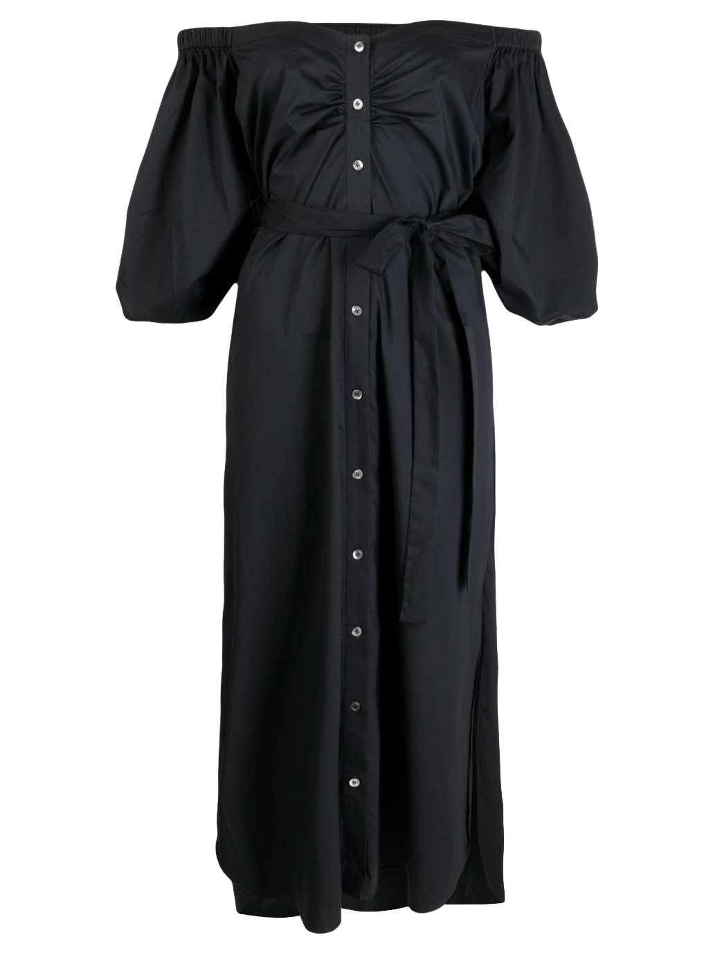 STAUD STAUD Reese Off-Shoulder Stretch Cotton Dress