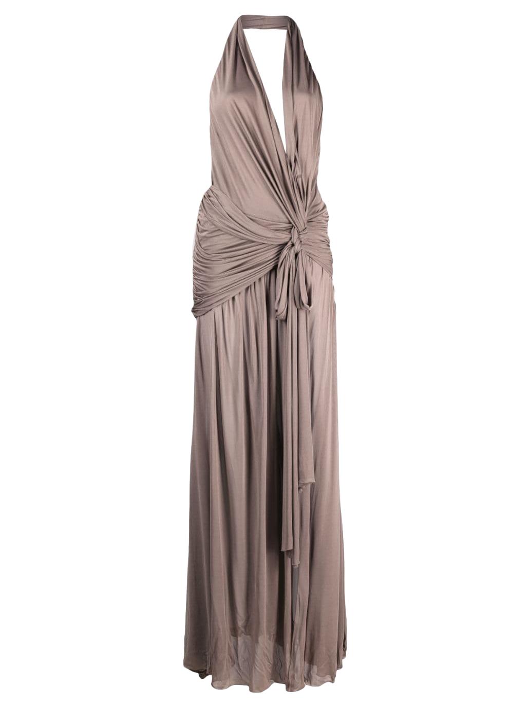 BLUMARINE Halterneck Backless Gown