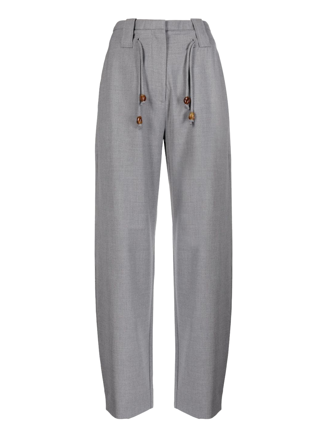 GANNI Drawstring-Waist Straight-Leg Trousers