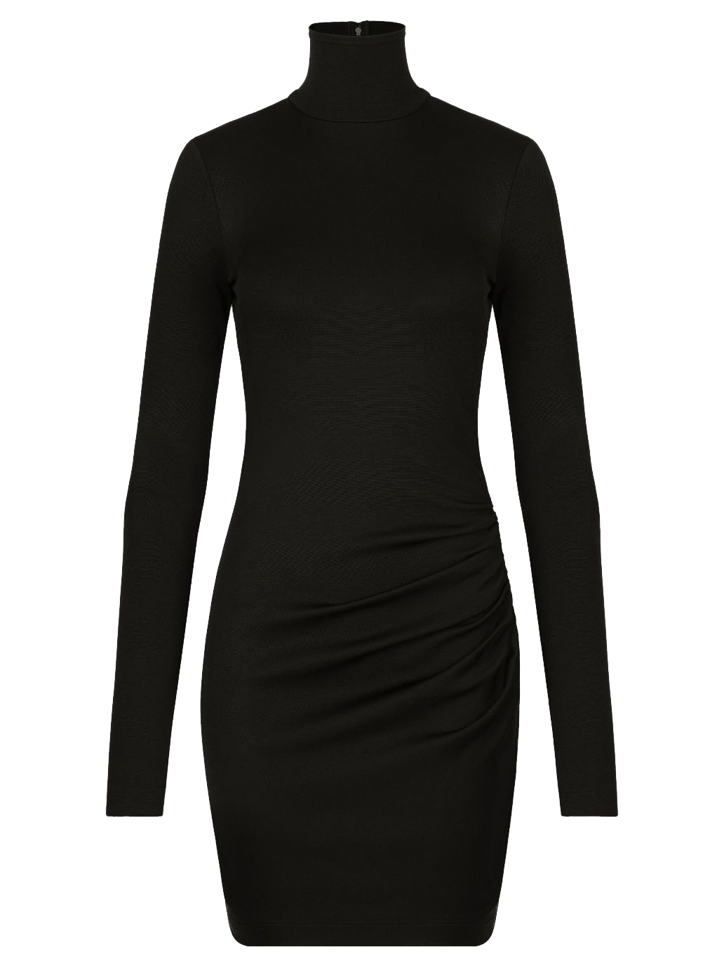 DOLCE & GABBANA Ruched High-Neck Mini Dress