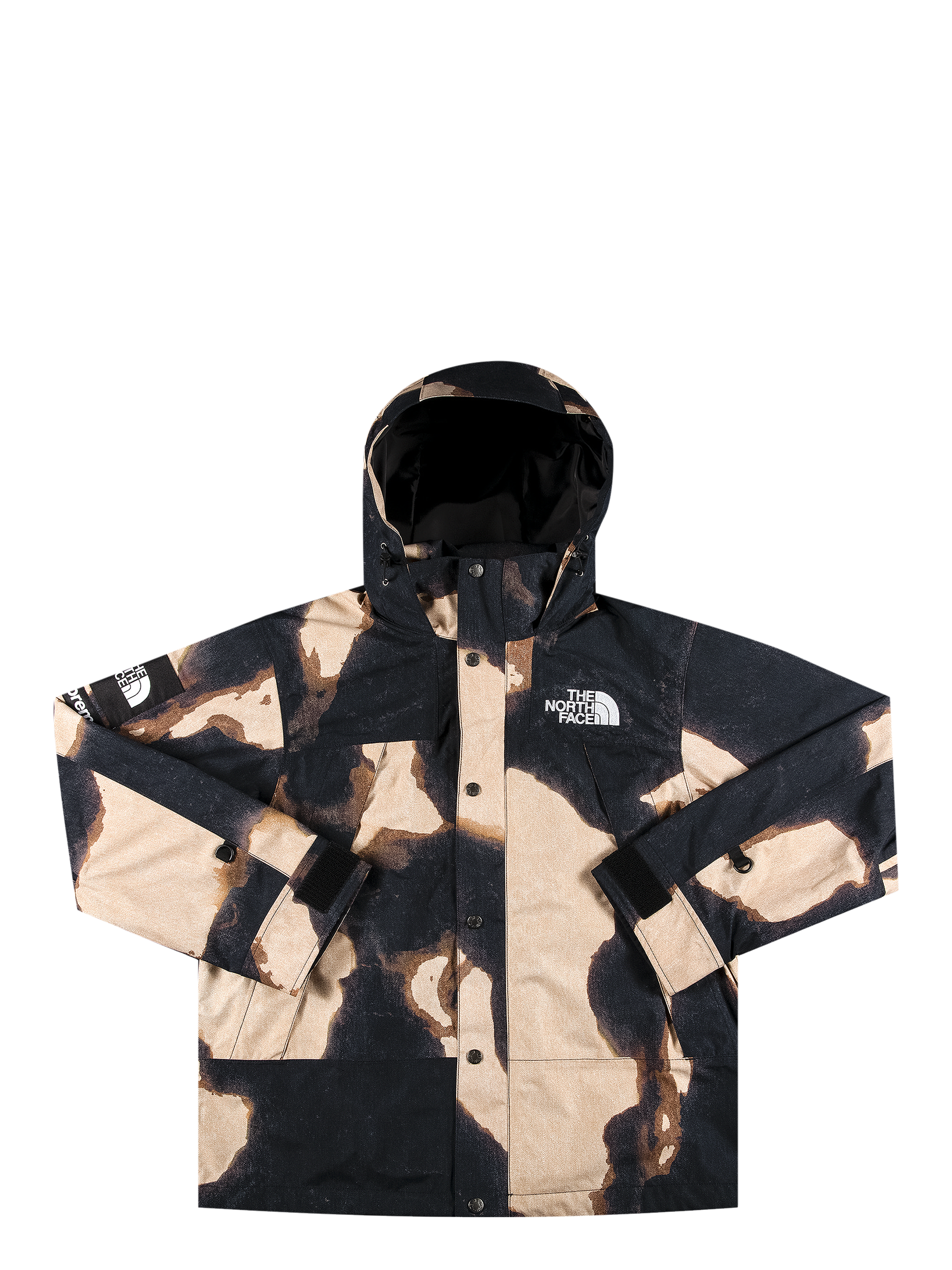 Supreme X The North Face Bleached Denim Fleece Jacket - Brown