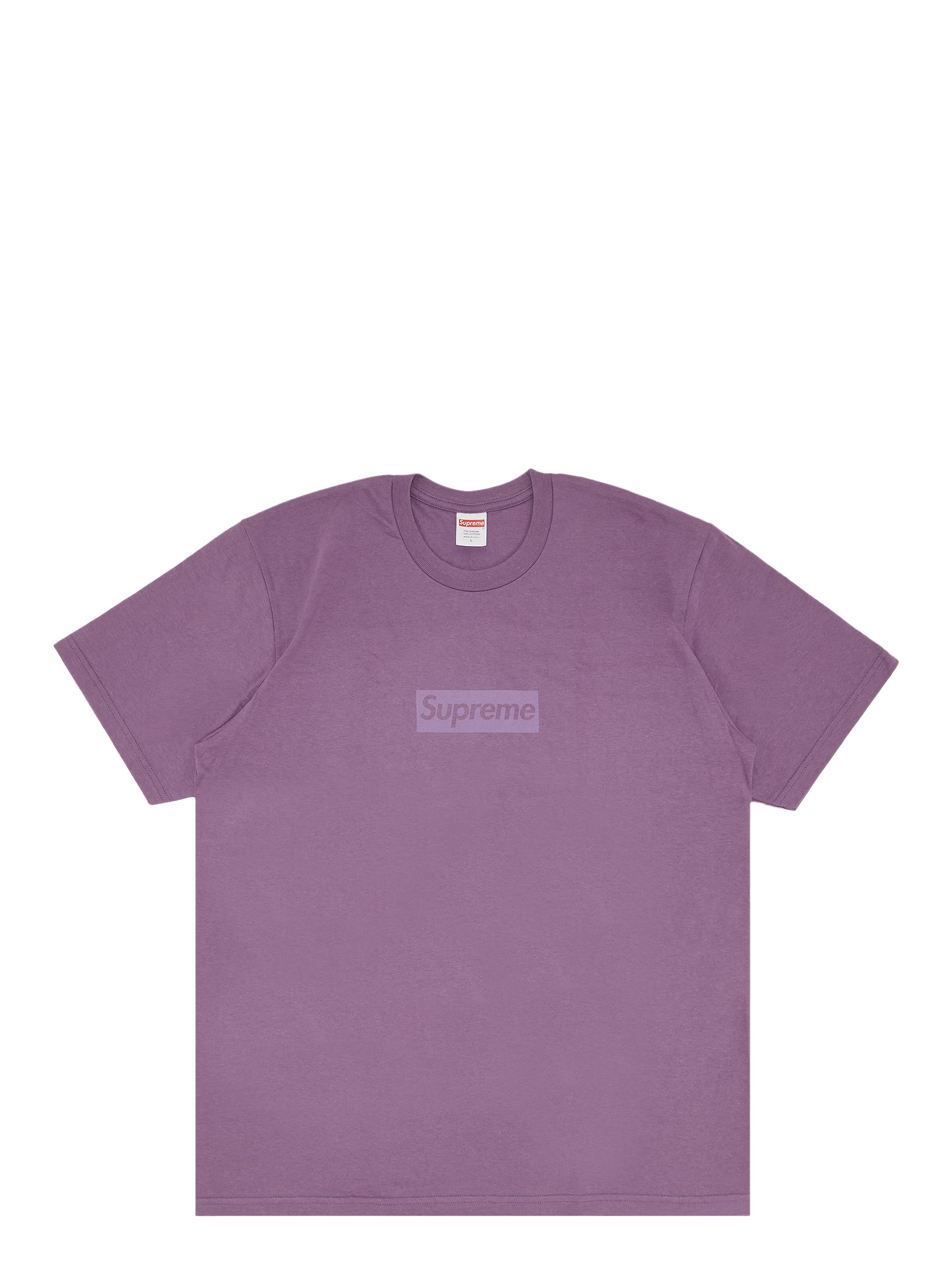 Supreme Tonal Box Logo Tee 'Dusty - Purple | Editorialist