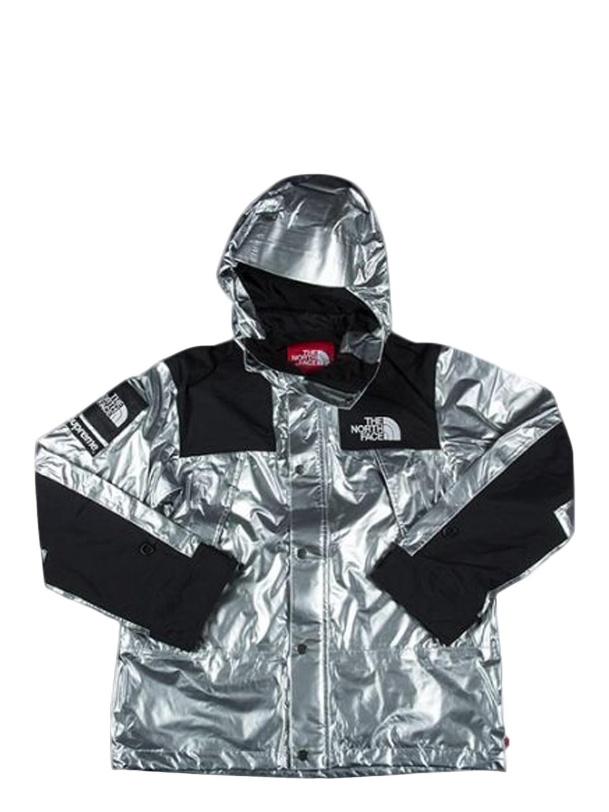Supreme X The North Face Metallic Mountain Parka In Silver 