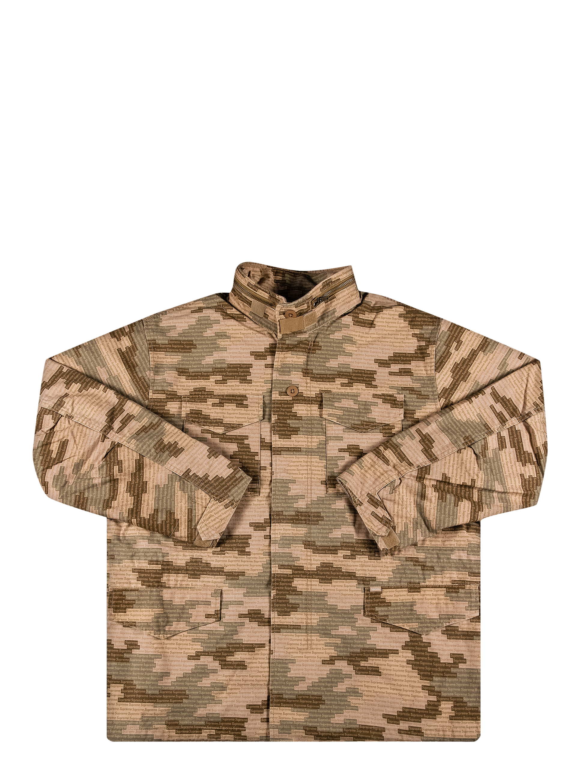 Supreme Logo Camo M-65 Jacket - Red | Editorialist
