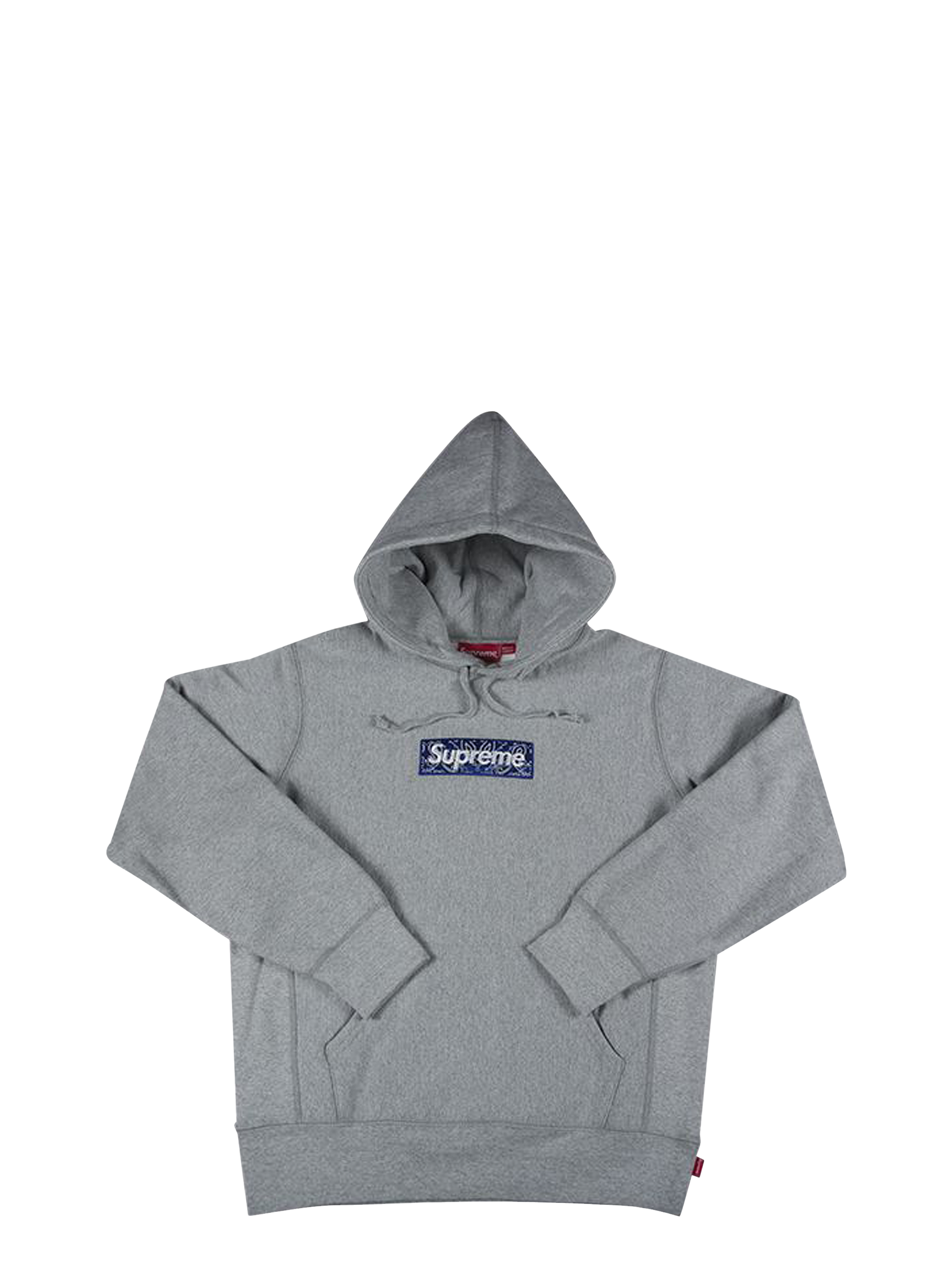 Supreme Bandana Box Logo Hooded Sweatshirt - Grey | Editorialist
